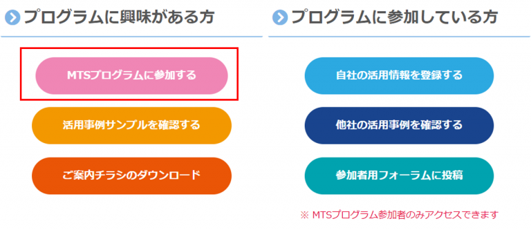 MTSプログラム利用開始前手順 | WebFOCUS knowledge base
